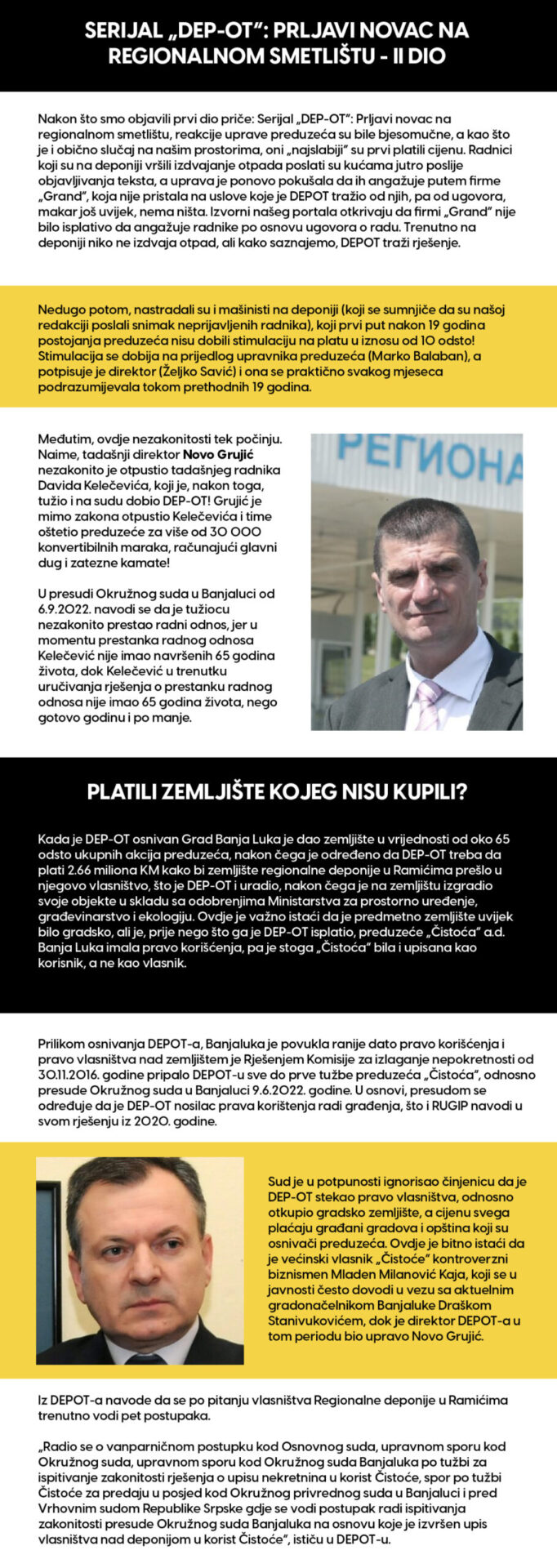 Serijal „DEP-OT“: Prljavi novac na regionalnom smetlištu – II dio ...