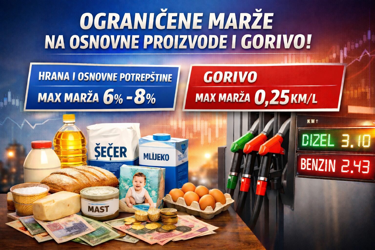 Na snazi do 1. juna 2026: Za ovih 9 namirnica OGRANIČENA MARŽA ...